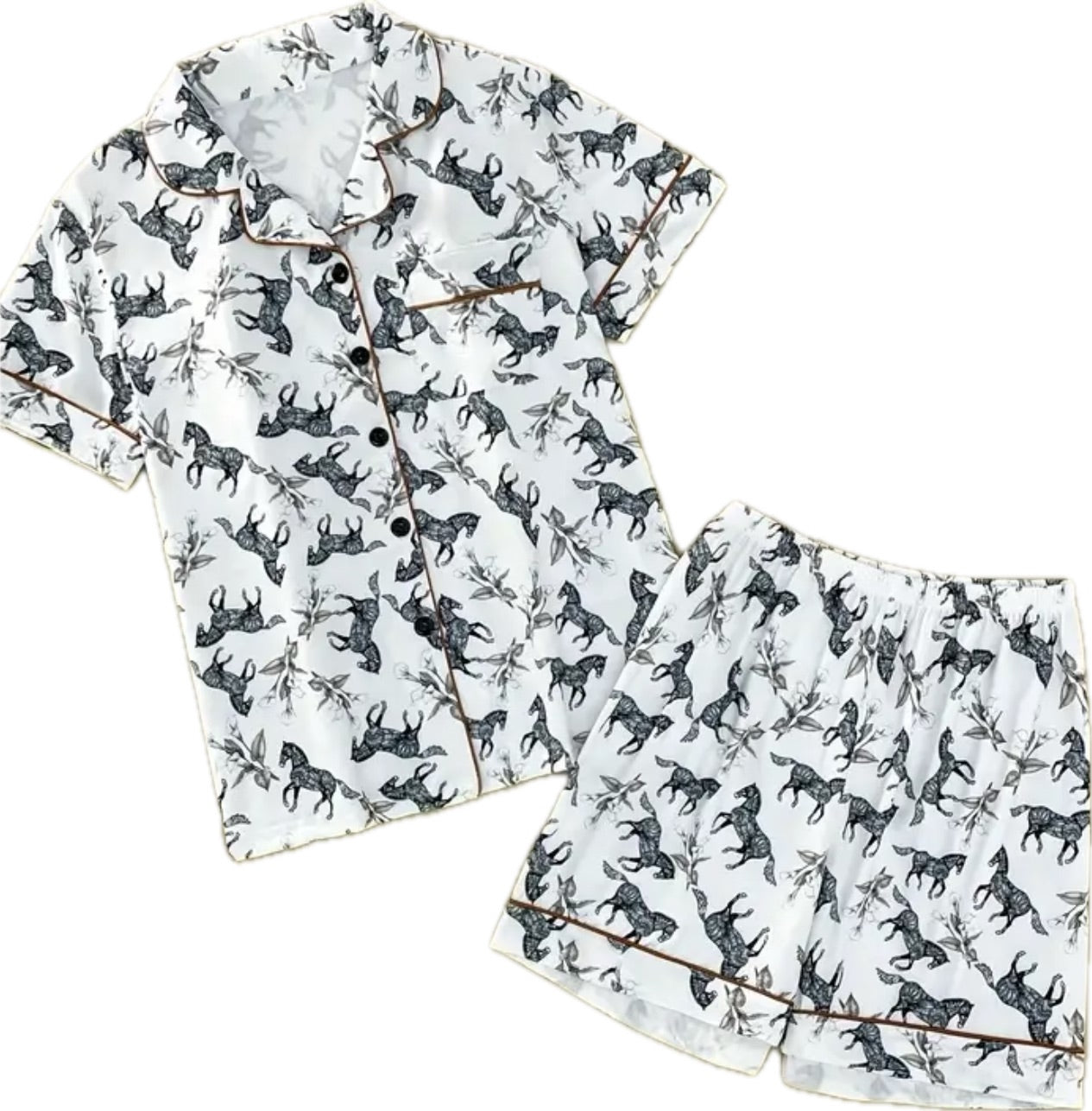 HBHW Horse Print Pyjamas Sleepwear Short and long Leg – HB Horsewear